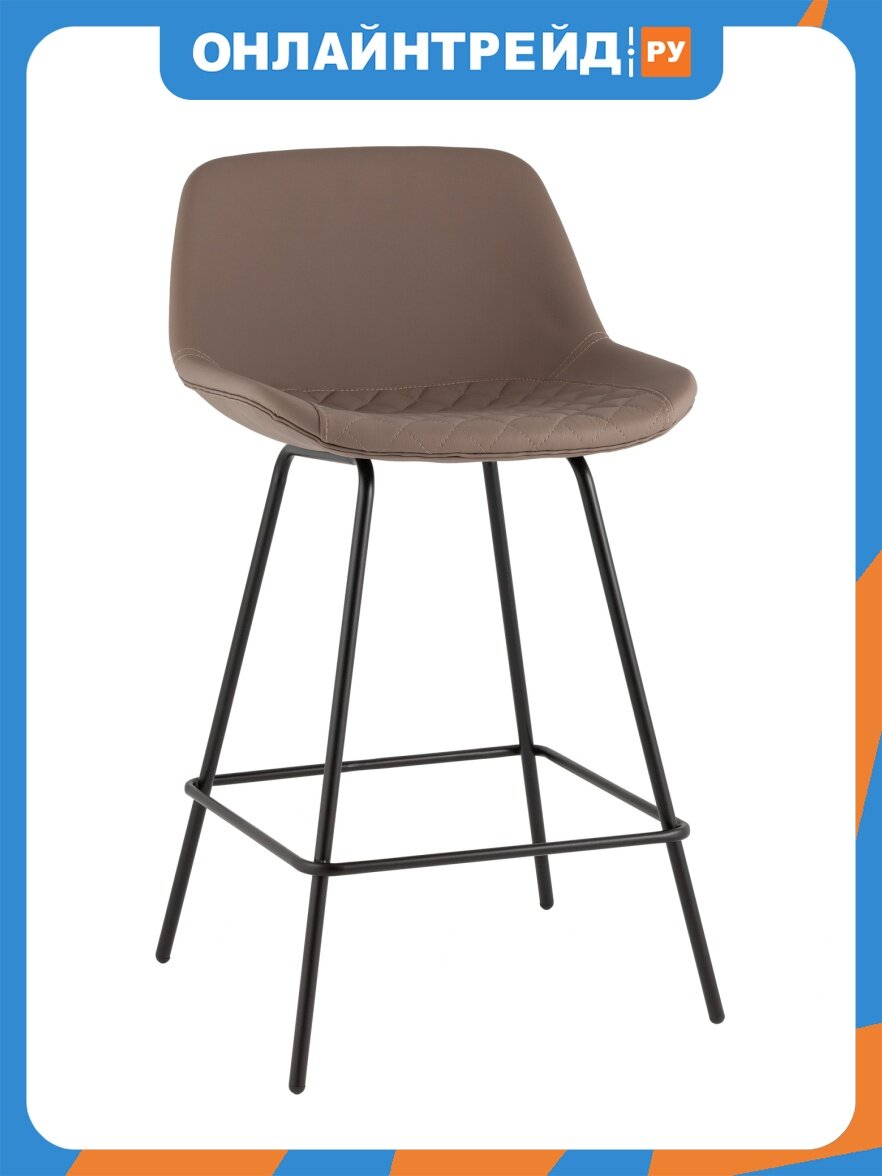 Стул полубарный Stool Group Деймон искусственная кожа коричневый
