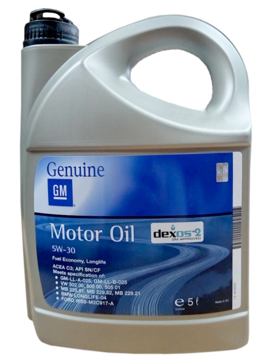 Моторное масло GM (general Motors) General Motors Dexos2 Longlife 5W-30 4 л (Бельгия)