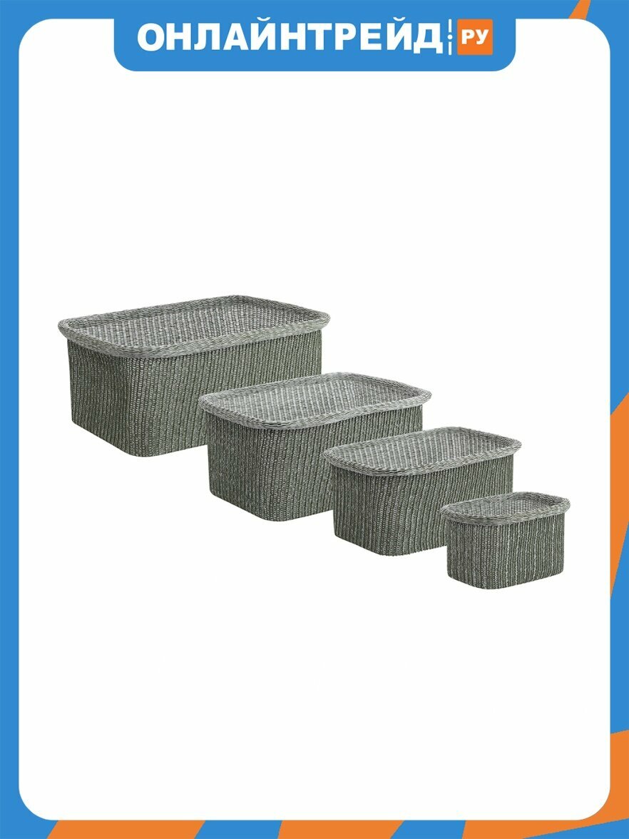 Набор Bergenson Bjorn из 4-х корзин для хранения Sustainable collection, оливковый (BB0000676)