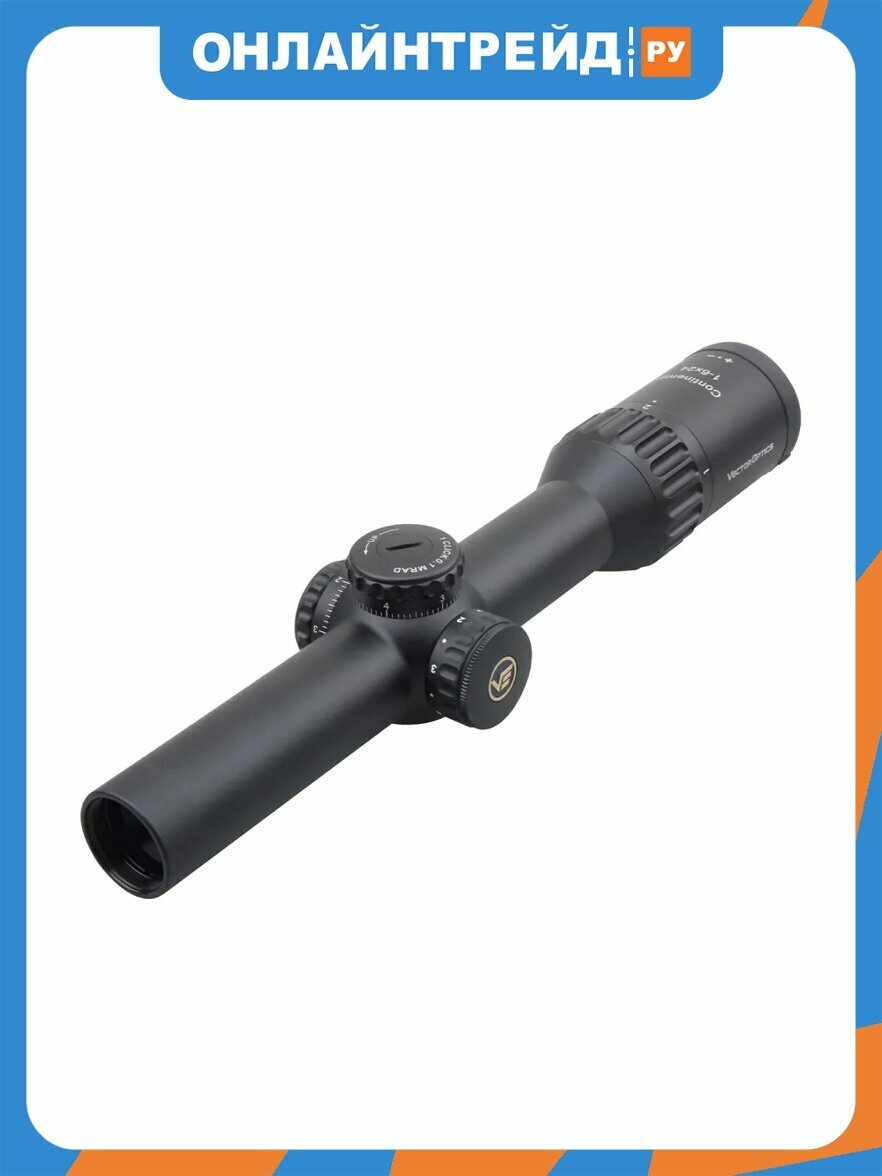 Прицел Vector Optics Continental Tactical 1-6x24, VET-BTR (MIL), подсветка красная, 30мм, 0.1 MIL, IP67, 480г