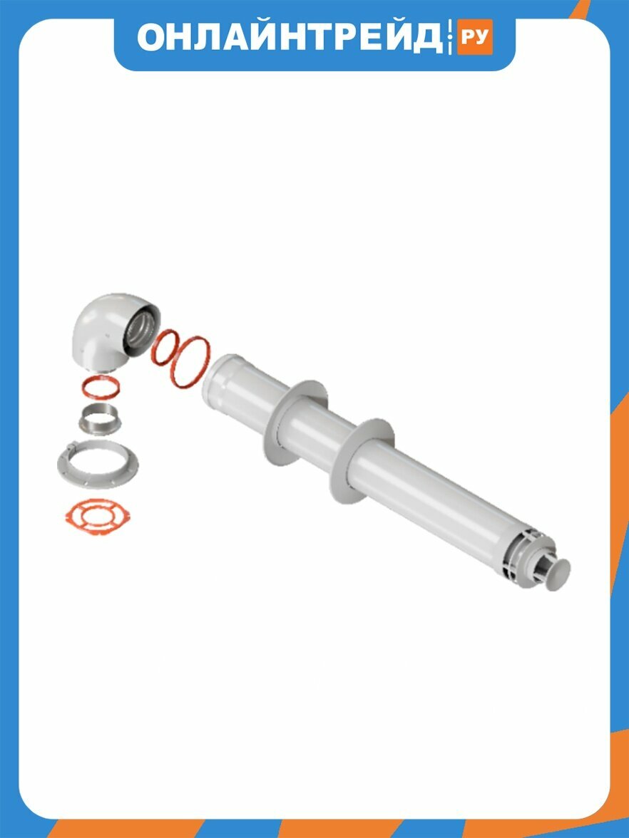 Комплект дымохода Rommer RCA-6010-260900 стандарт 60/100 - 900мм (IMMERGAS)