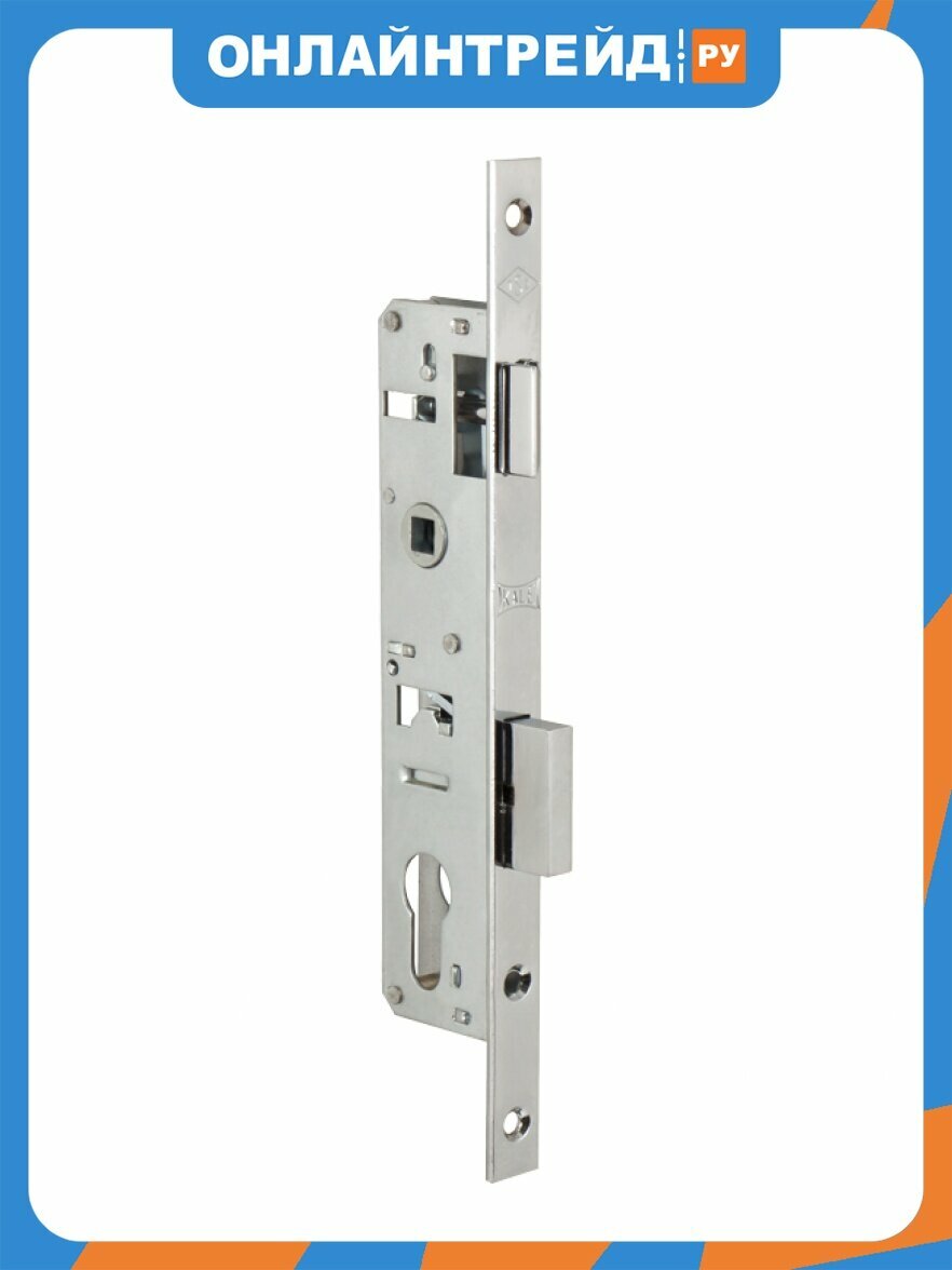 Корпус узкопрофильного замка с защёлкой Kale Kilit 153/P (20 mm) w/b (хром)
