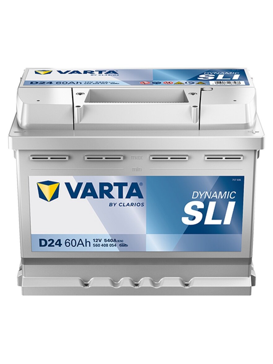 Аккумулятор Varta Dynamic SLI 560 408 054 D24, 242x175x190, обратная полярность, 60 Ач