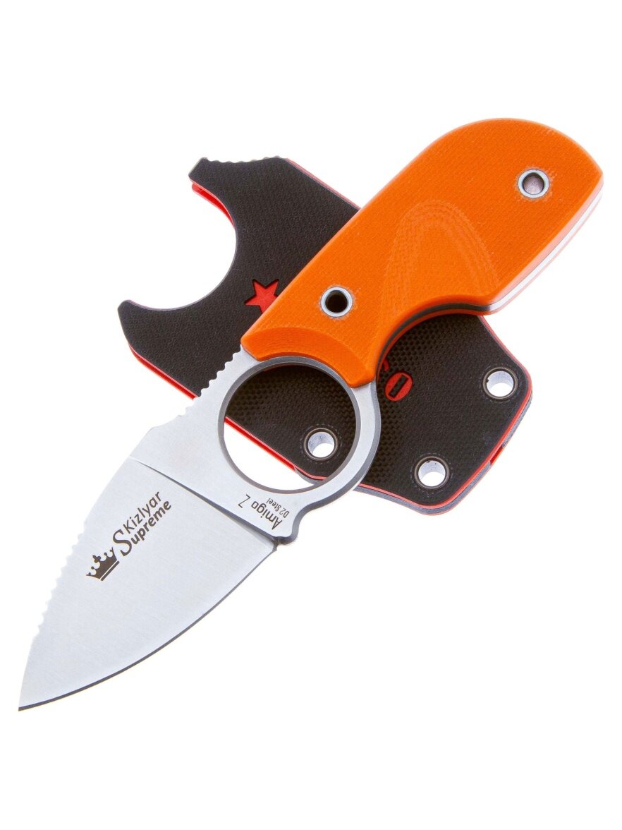 Нож шейный Kizlyar Supreme Amigo Z (G10) D2, Satin
