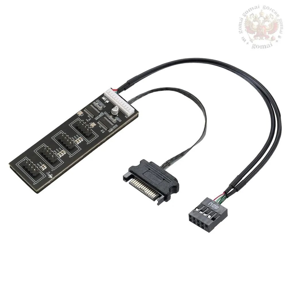 9-контактный разветвитель USB-разъема с кабелем питания SATA внутренний USB-концентратор