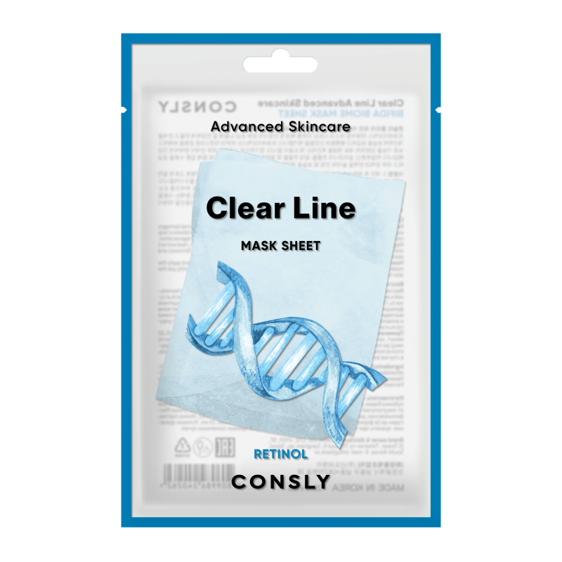 Consly Clear Line Advanced Skincare Retinol Mask Sheet Омолаживающая тканевая маска с ретинолом