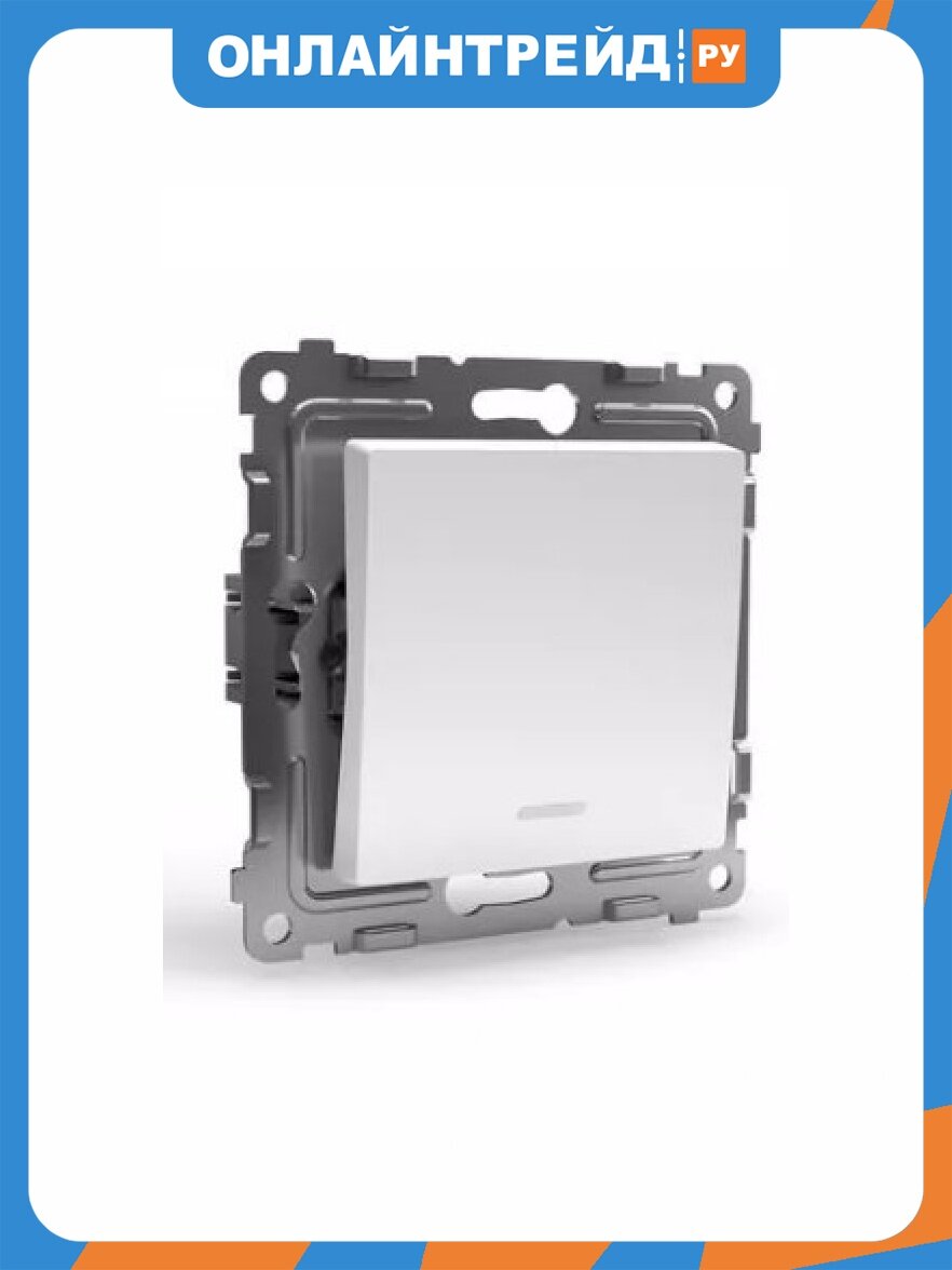 Выключатель Tokov Electric 1-кл. СП Pixel 10А IP20 с индикатором механизм бел, TKE-PX-V1I-C01