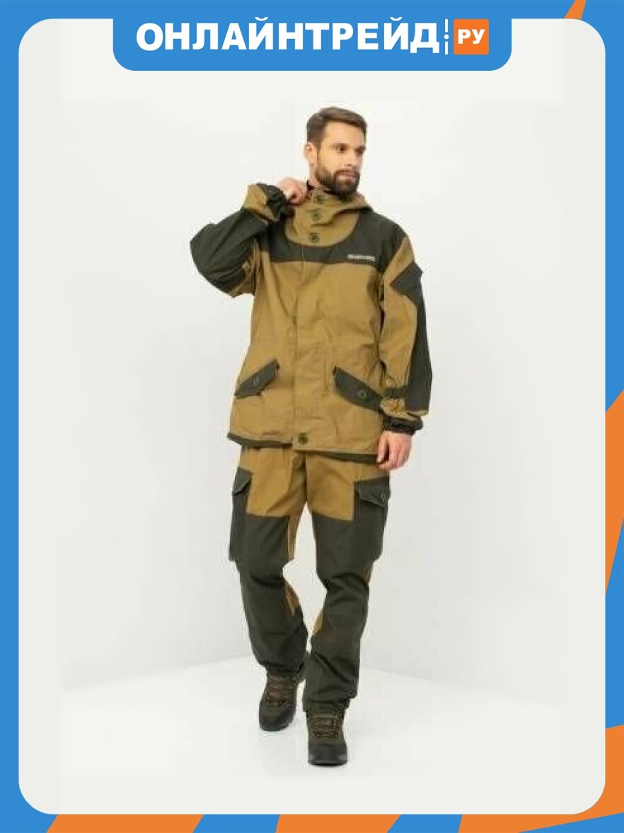 Костюм летний Huntsman Горка-3 ткань Палатка/ Грета цвет Хаки р.44-46/170-176