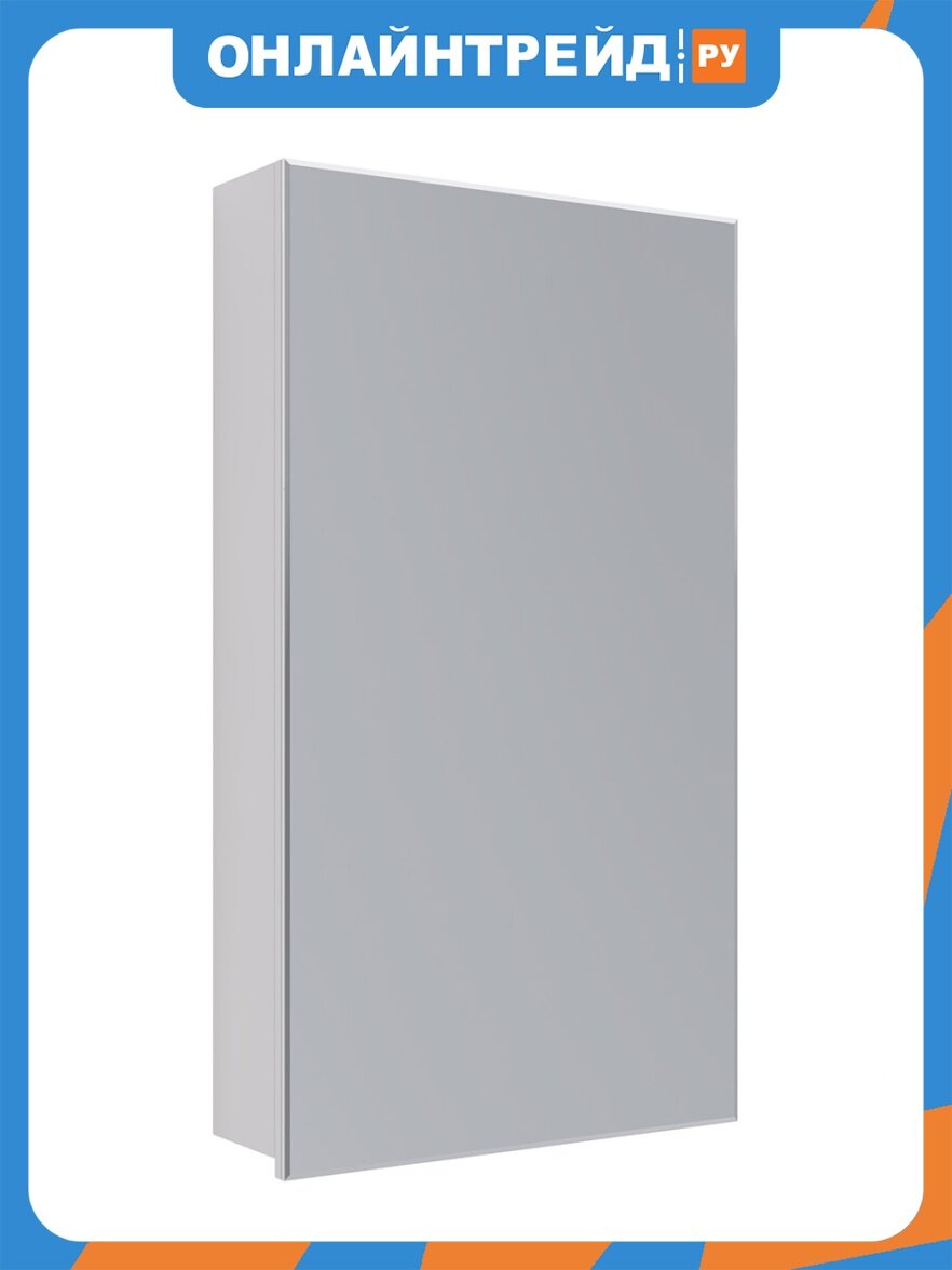 Зеркальный шкаф Lemark UNIVERSAL 45х80 см 1 дверный, петли слева, цвет корпуса: Белый глянец