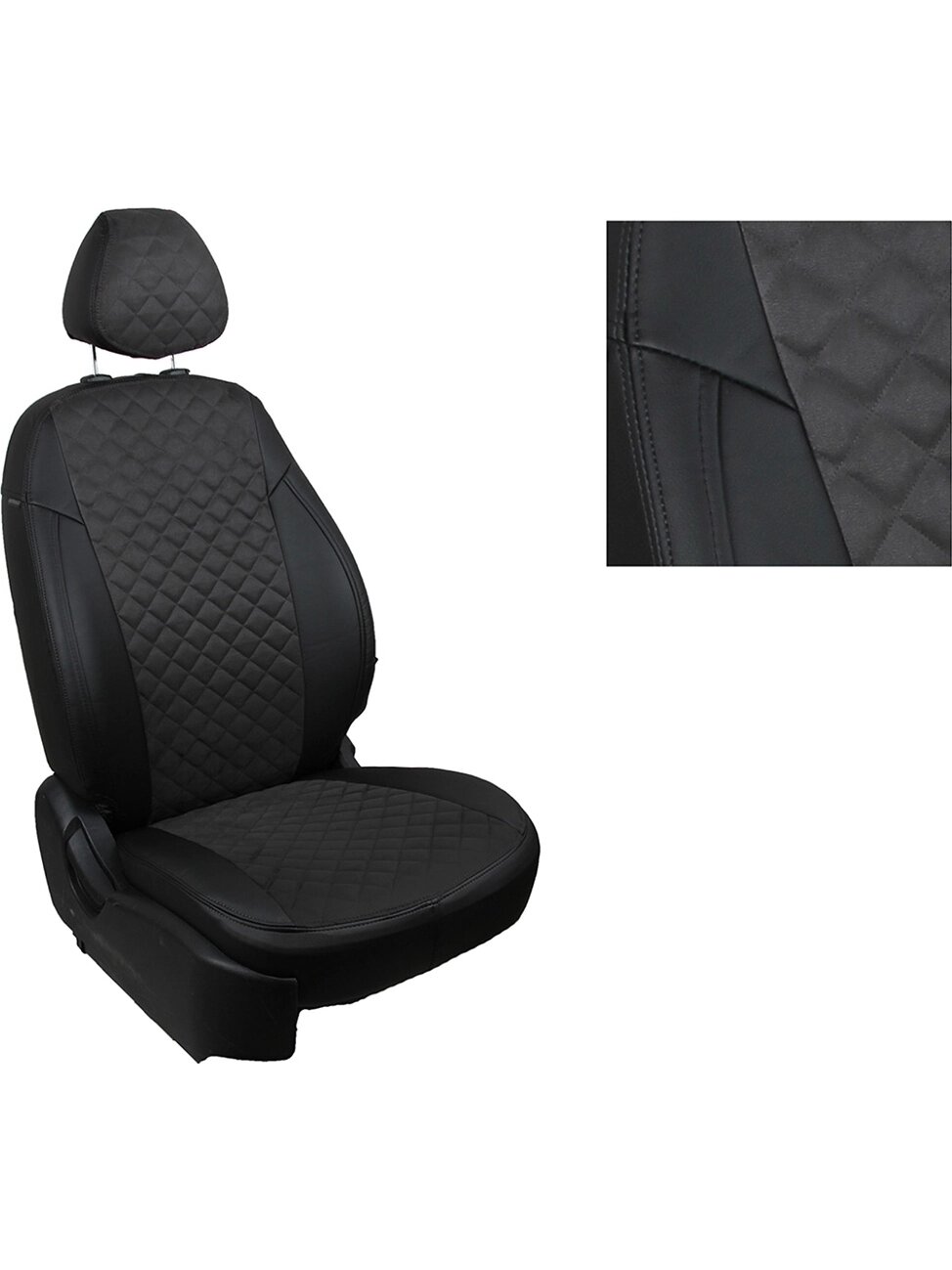 Чехлы из алькантары Ромб для Lada Vesta 40/60 2015-н. в. Seintex 96020