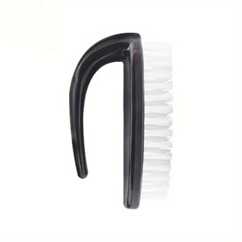 Пластиковая овальная щетка для чистки ногтей black 1pc