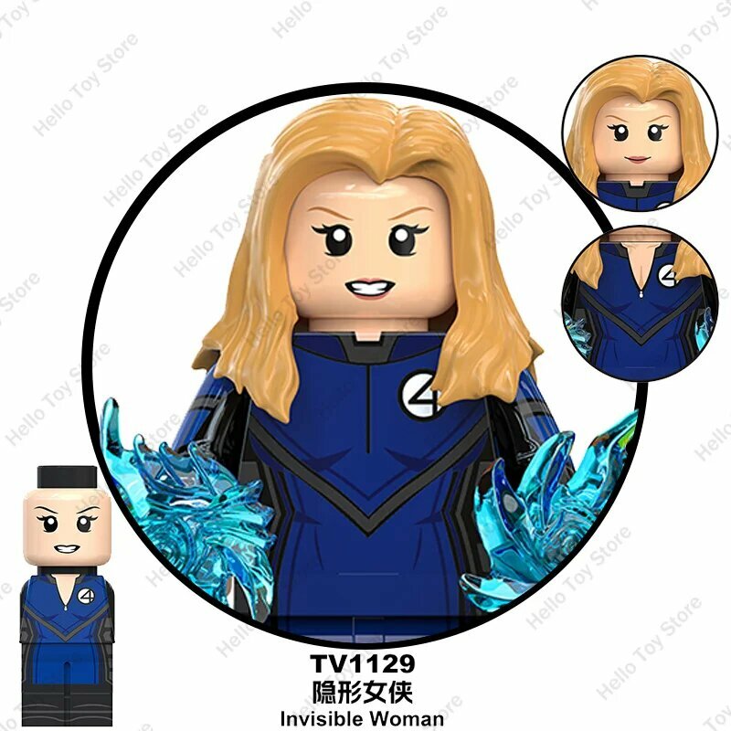 Конструктор Marvel Фантастическая четвёрка мини фигурки Темно-синий, Without Box