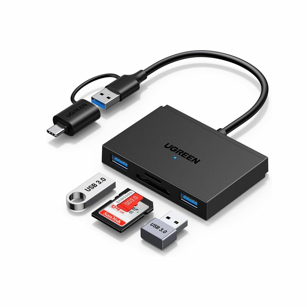 Картридер UGREEN CM812 (45167) 4-в-1 SD и USB