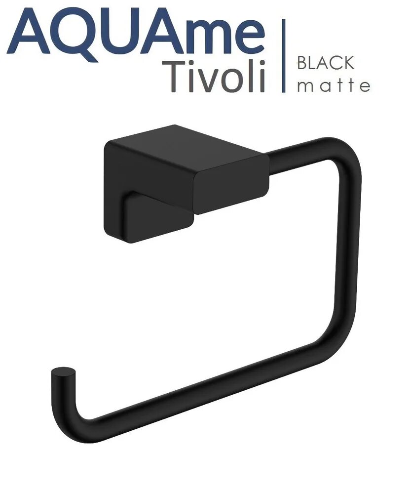 Держатель для туалетной бумаги AQUAme Tivoli матовый черный AQM7306MB