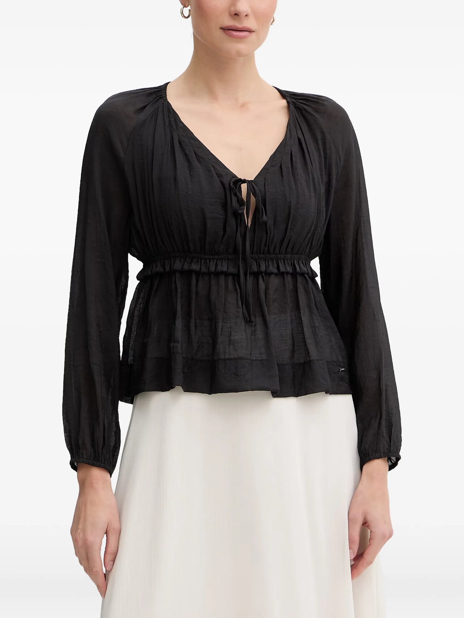 Блуза Ruffled tie-fastening blouse