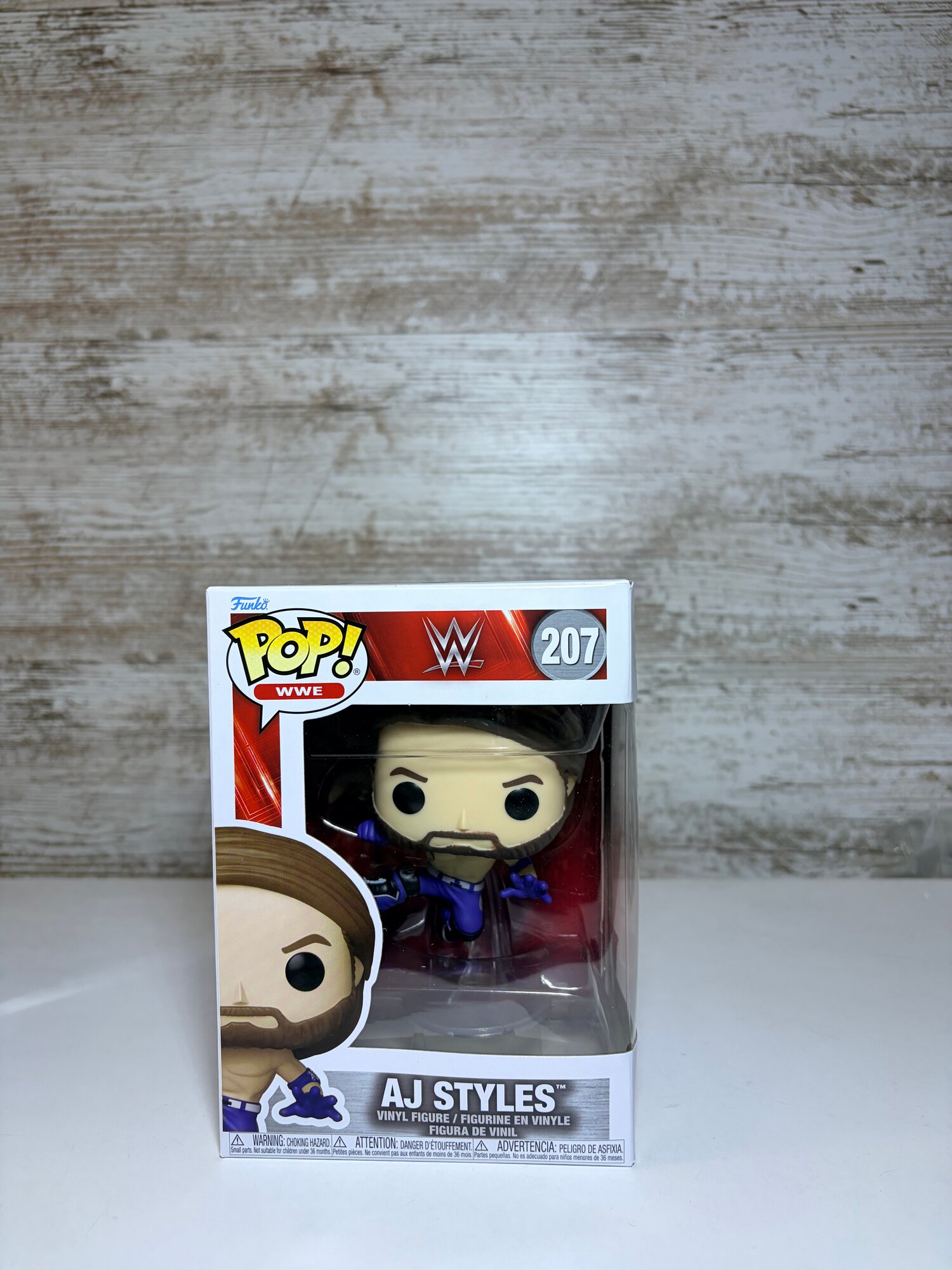 Коллекционная фигурка Funko Pop! WWE AJ Styles №207 — Эй Джей Стайлз, виниловая фигурка Funko, оригинал, 10 см