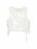 Топ P.A.R.O.S.H. Sequin-embellished side-tie top, размер 40, бежевый/белый