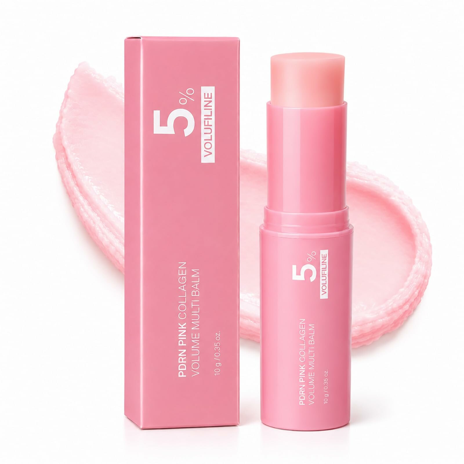 PDRN Pink Collagen Volume Multi Balm Stick, увлажняющий бальзам для лица и тела для под глазами, шеи, губ и лба, портативный сияющий увлажняющий стик для ежедневного ухода за кожей
