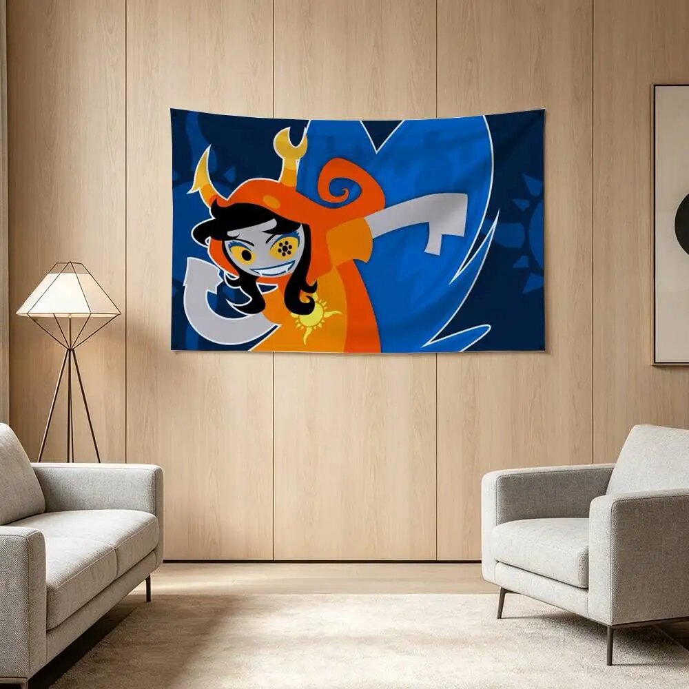 Флаг H-Homestuck Vriska Синий, 100x150cm, z1