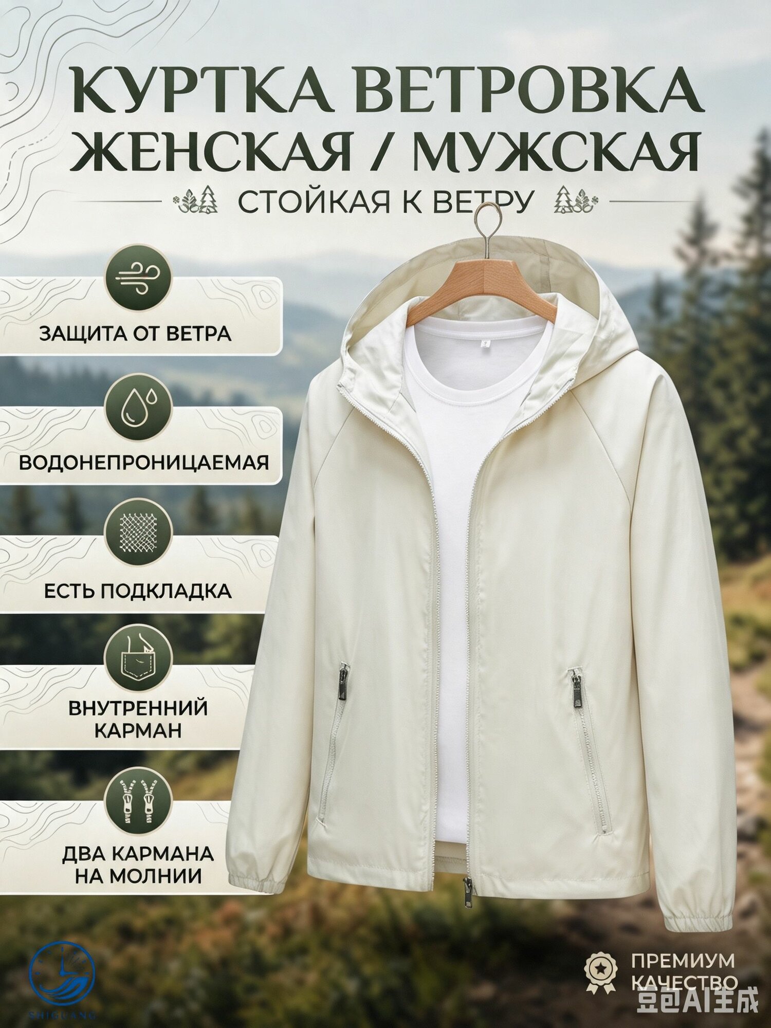 Ветровка  Повседневная ветровка