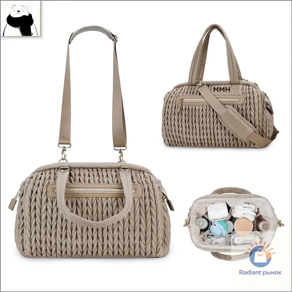 Diaper bag Сумка органайзер для коляски и мамы с термокарманами, Большая емкость