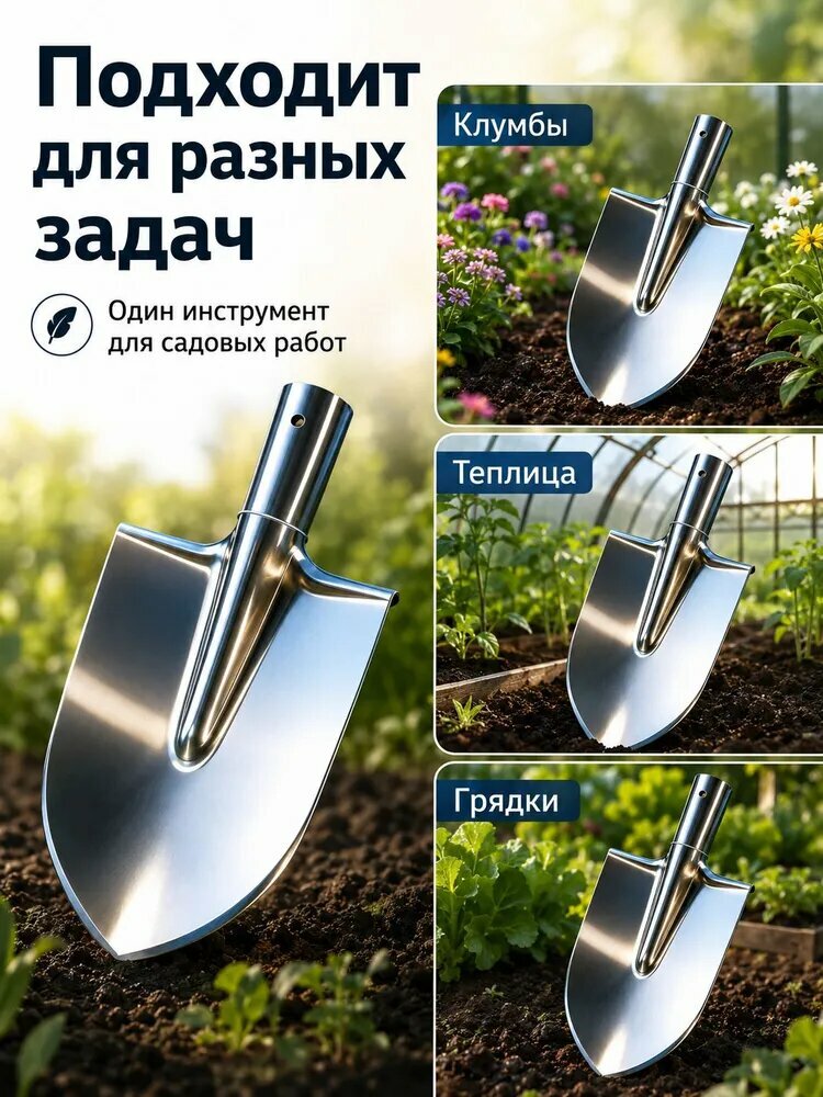 Лопата штыковая, универсальная 15 см