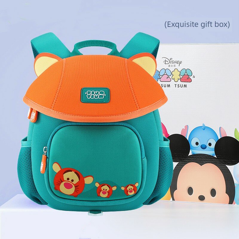 Детский рюкзак Disney коралловый зеленый для девочек и мальчиков 2-5 лет, легкий милый плечевой рюкзак с подарочной