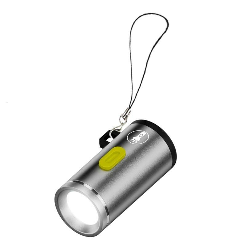Фонарик USB-C мини без батареи, серебро