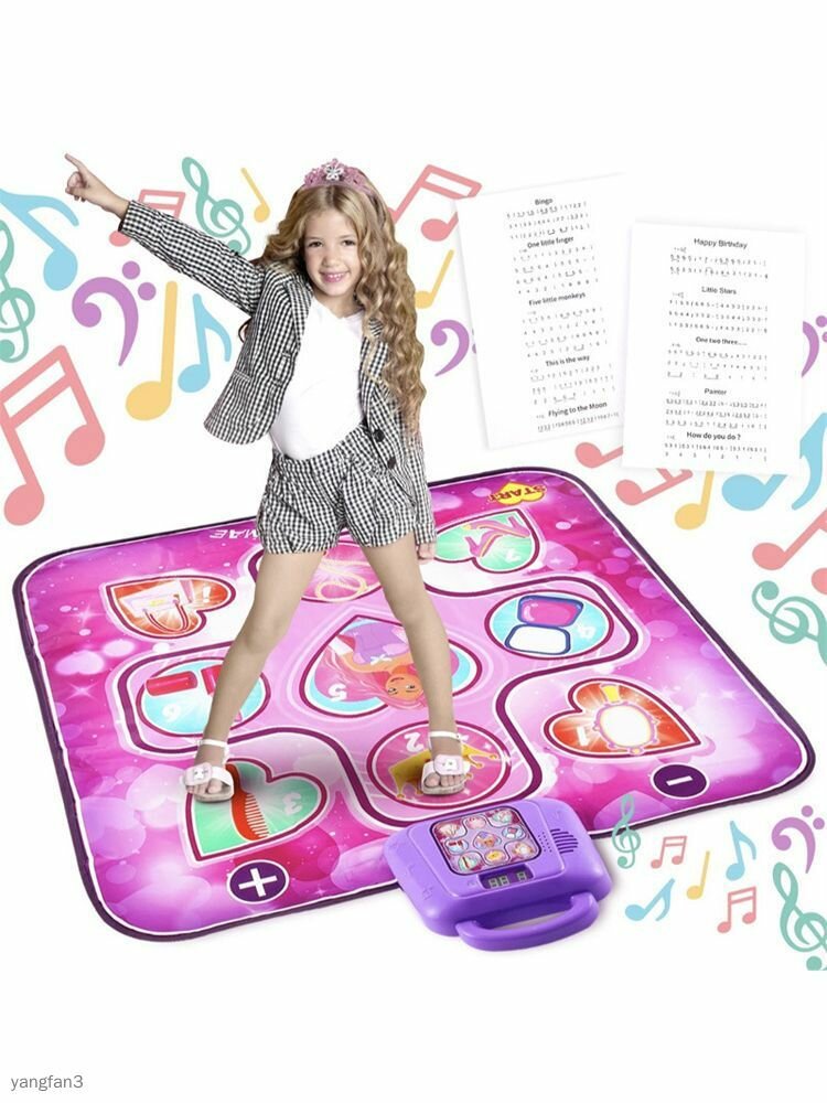 Музыкальный коврик для танцев, Dancing Playmat, розовый, Новогодний подарок