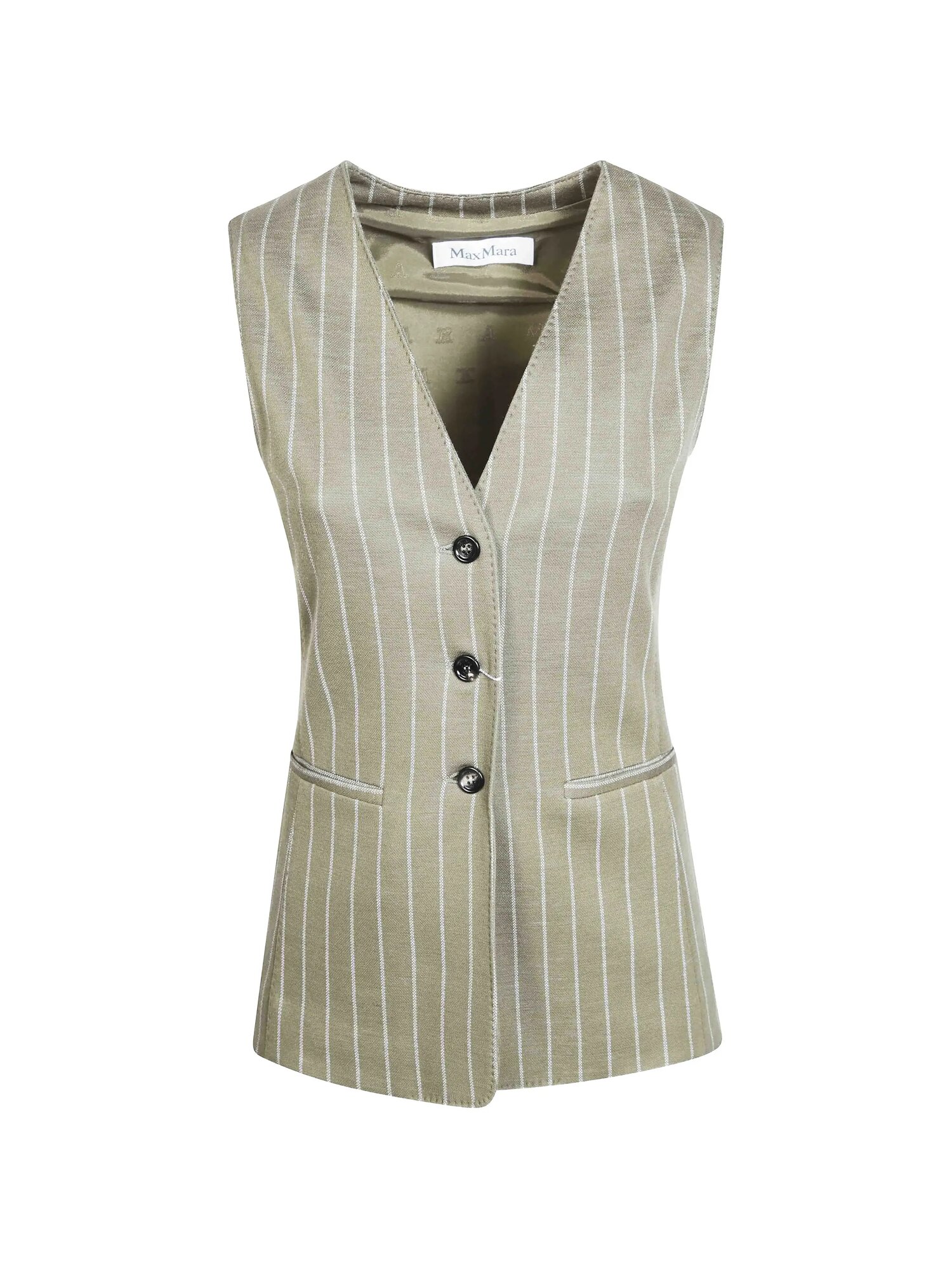 Пальто Pinstripe-pattern V-neck waistcoat