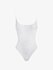 Купальник Elisabetta Franchi Lettering-print swimsuit, размер 42, бежевый/белый