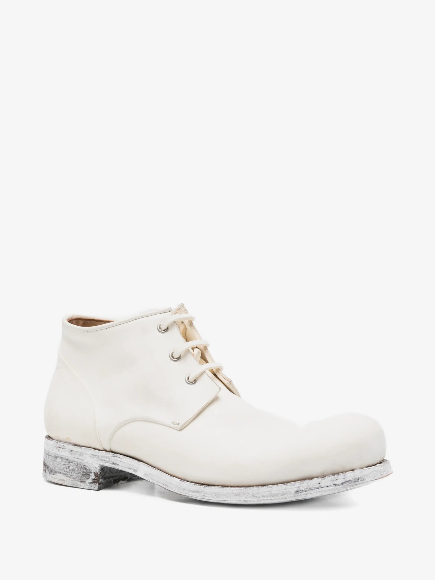 Ботинки m.a+ Lace-up leather boots, размер 43, бежевый/белый — фото 1