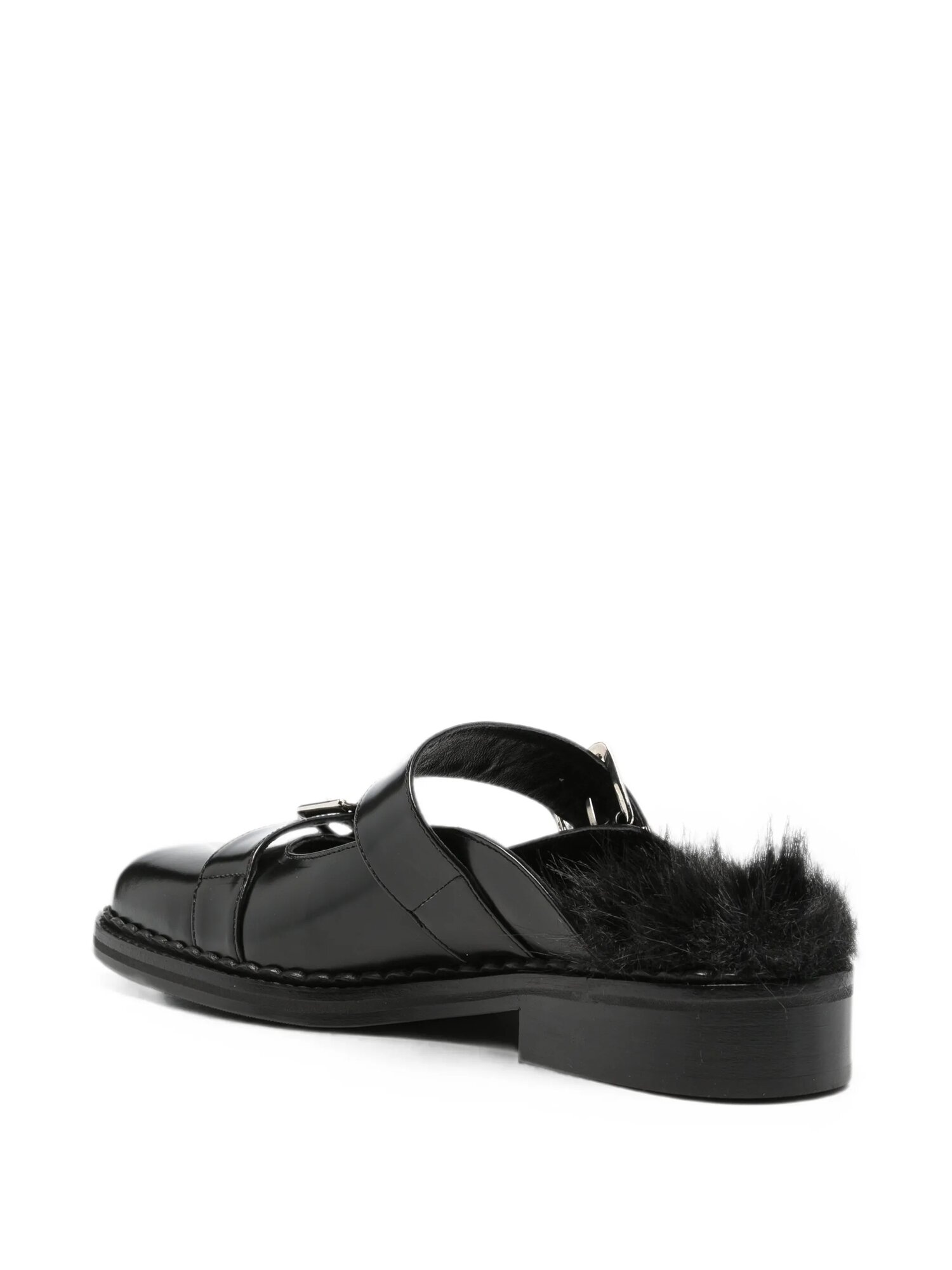 Мюли Simone Rocha Faux-fur buckle mules, размер 38 — фото 1