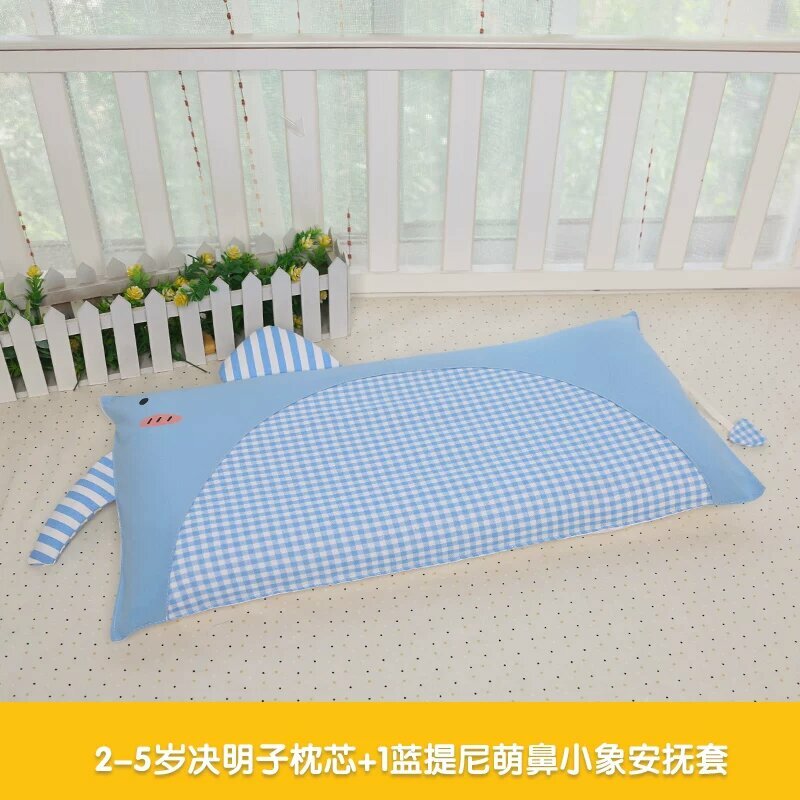 Подушка с семенами хризантемы для 2-5 лет с голубым слоном, 30x40 см, мягкая и дышащая