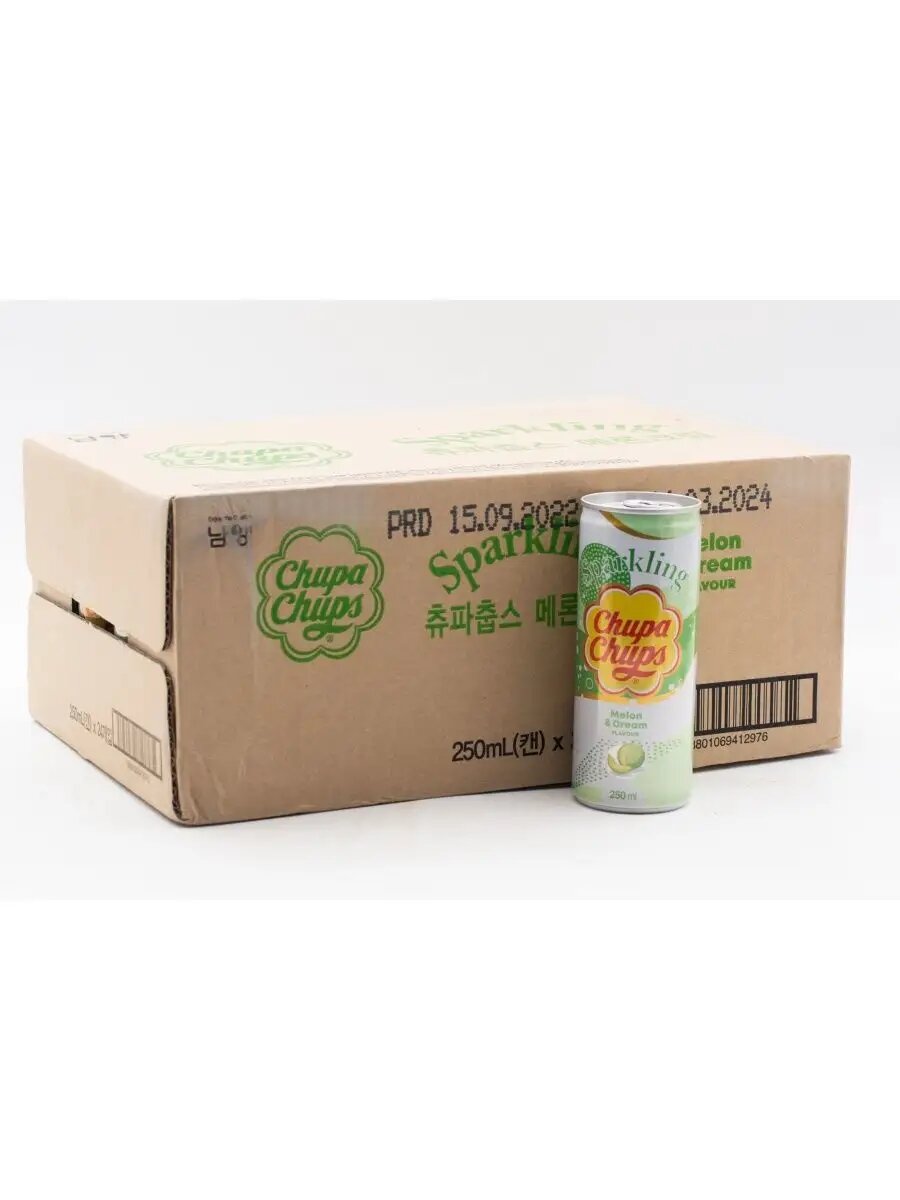 Chupa Chups 0,25л.*24шт. Дыня Чупа Чупс Напиток газированный - Южная Корея