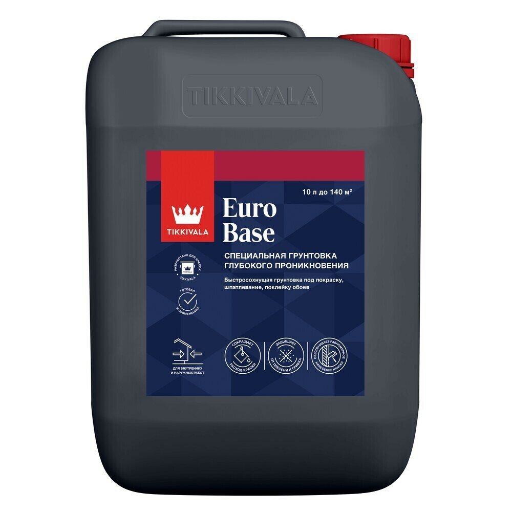 Грунт Tikkivala Euro Base глубокого проникновения укрепляющий 10 л