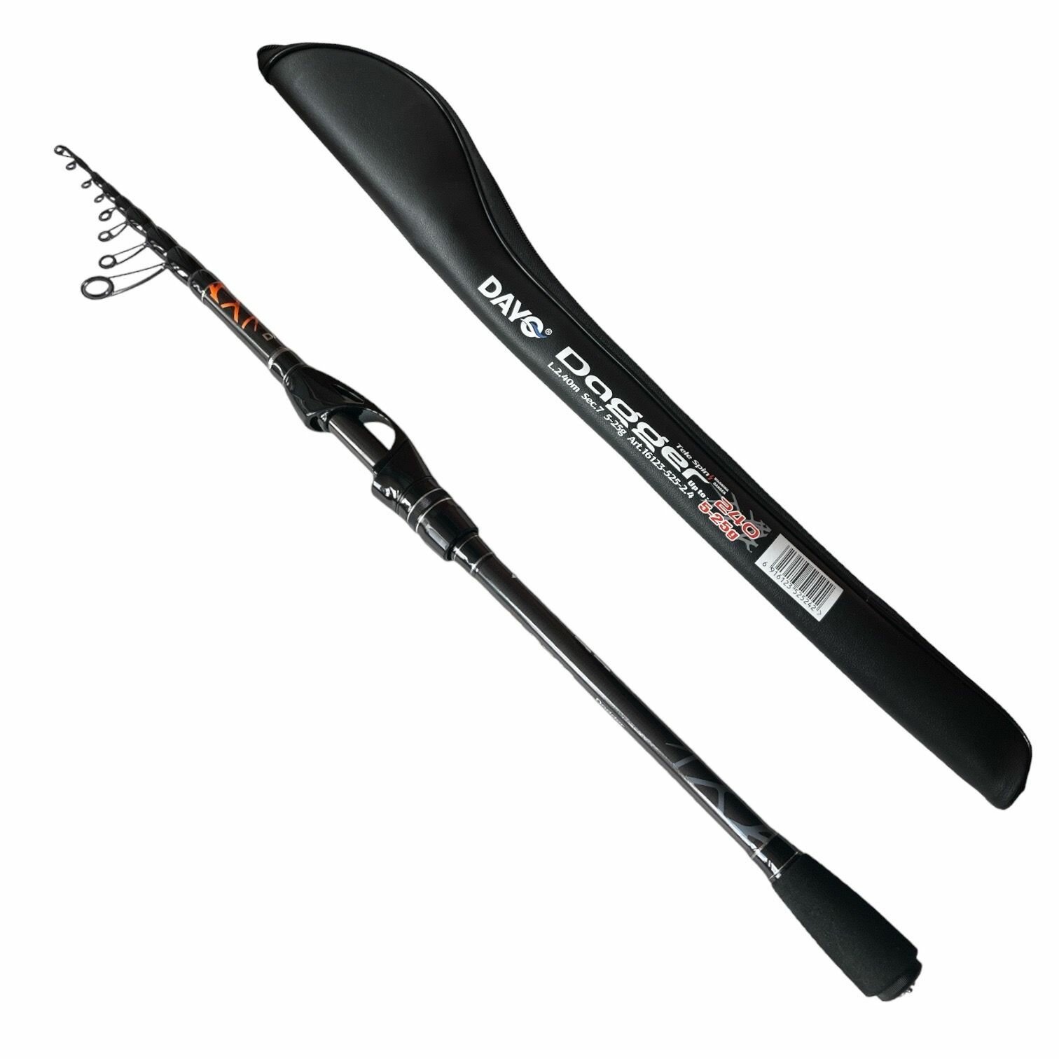 Спиннинг Dayo Dagger 240 см тест 5-25 грамм Доюй дагер походный компактный телескопический спиннинг медиум на хищника