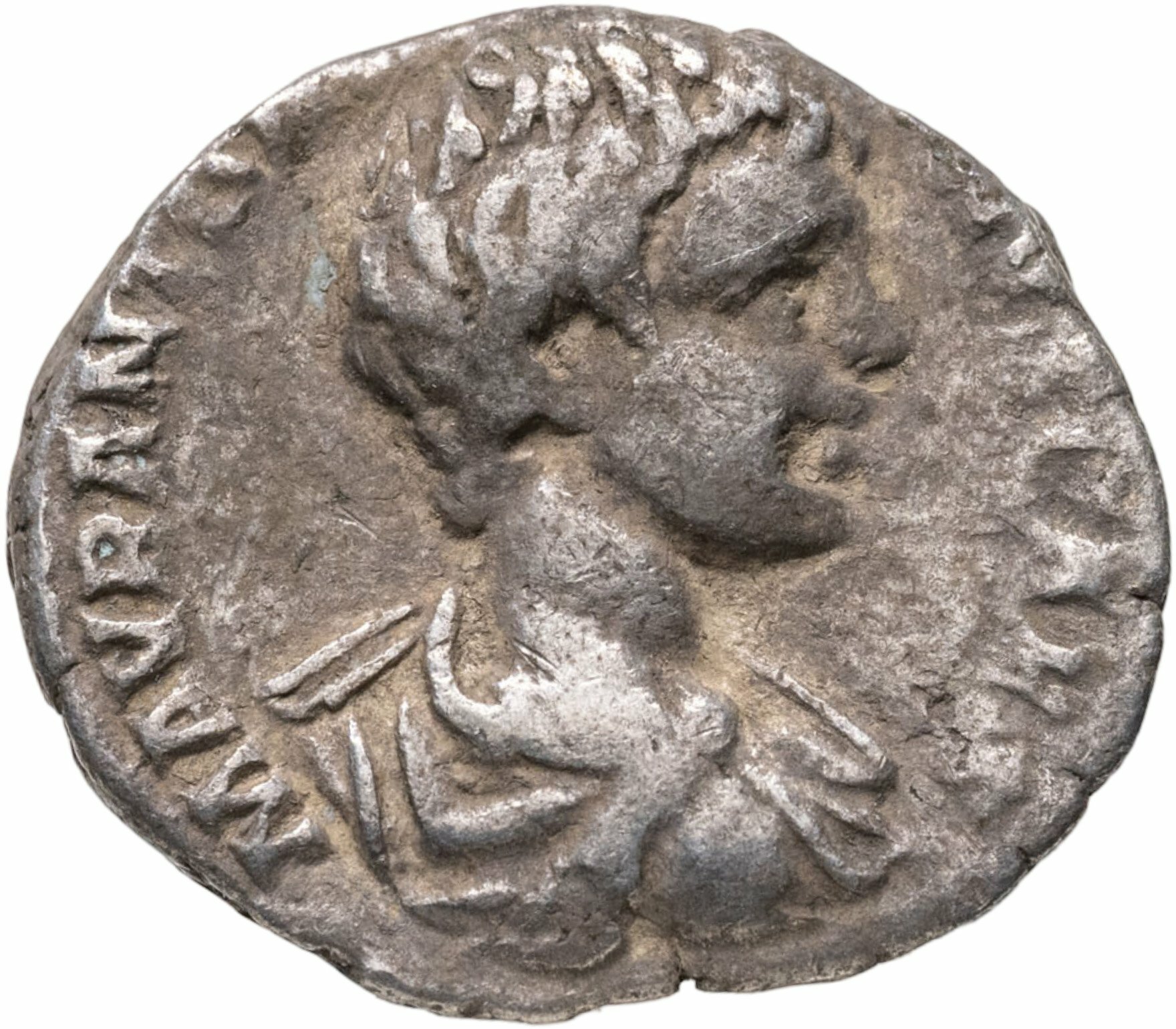 Римская Империя, денарий Каракалла 211-217гг, Серебро, в сохранности F-VF