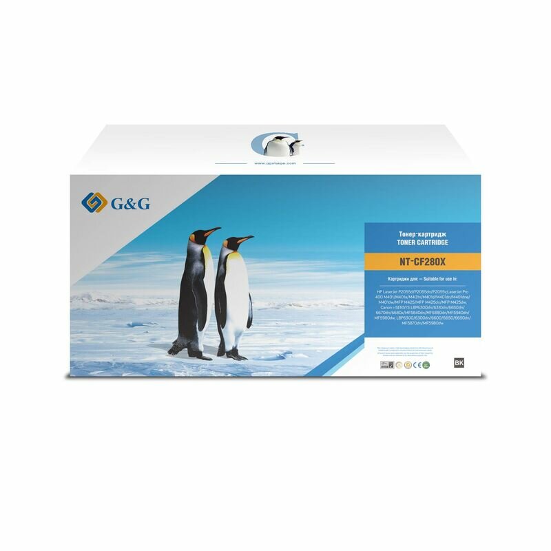Картридж CF280X/CE505X/Canon 719H для HP LaserJet P2035, M401dn 6.9K G&G