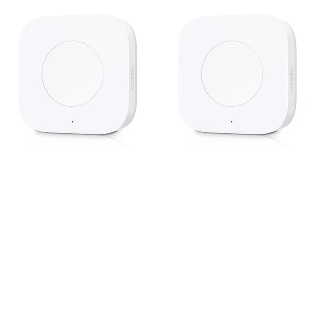 Aqara беспроводной мини-выключатель Zigbee с универсальным трехпозиционным управлением для умных домашних устройств, совместимый с Apple HomeKit — 2 шт.