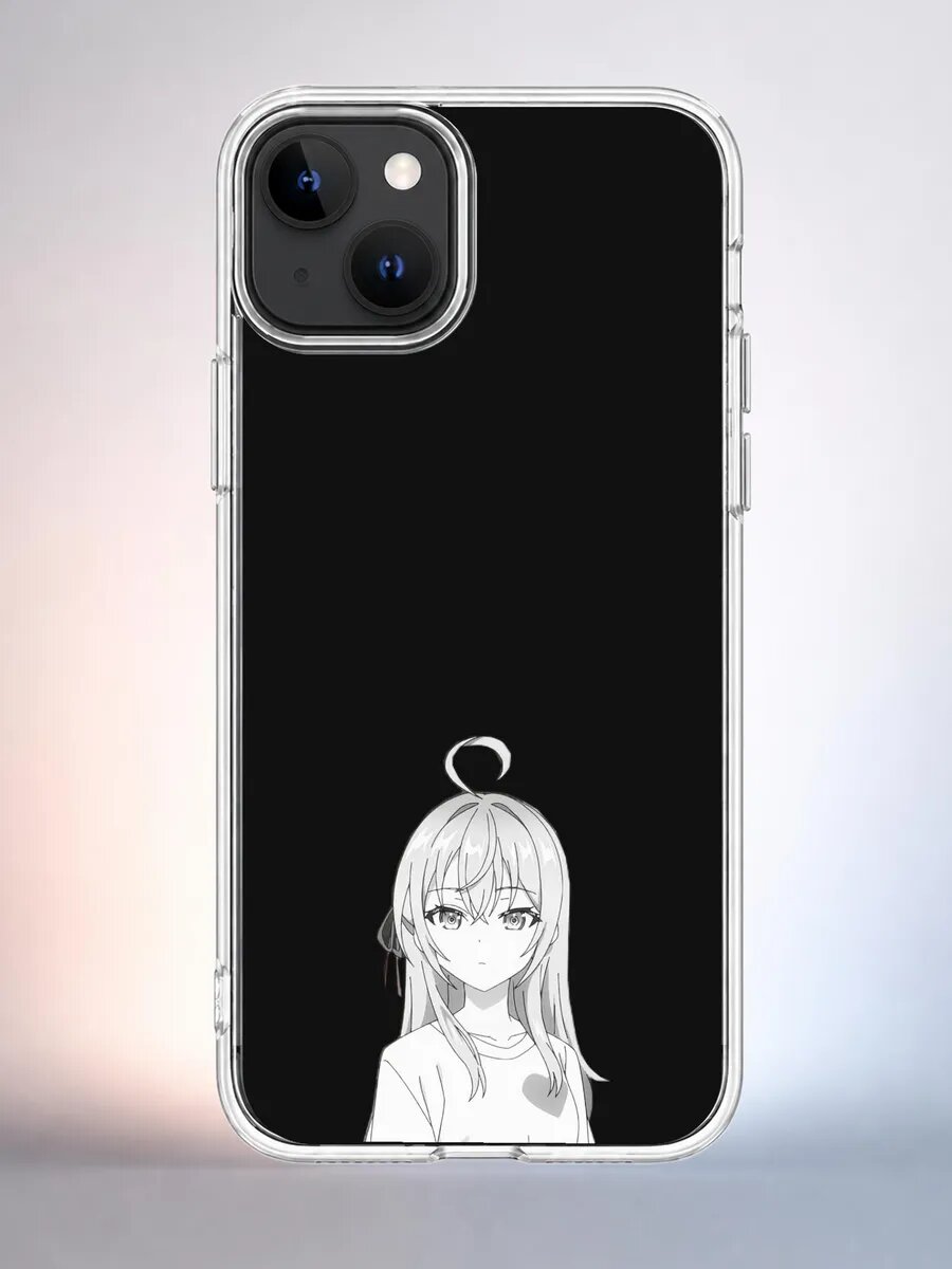 Чехол iPhone 14 аниме девушка силиконовый прозрачный