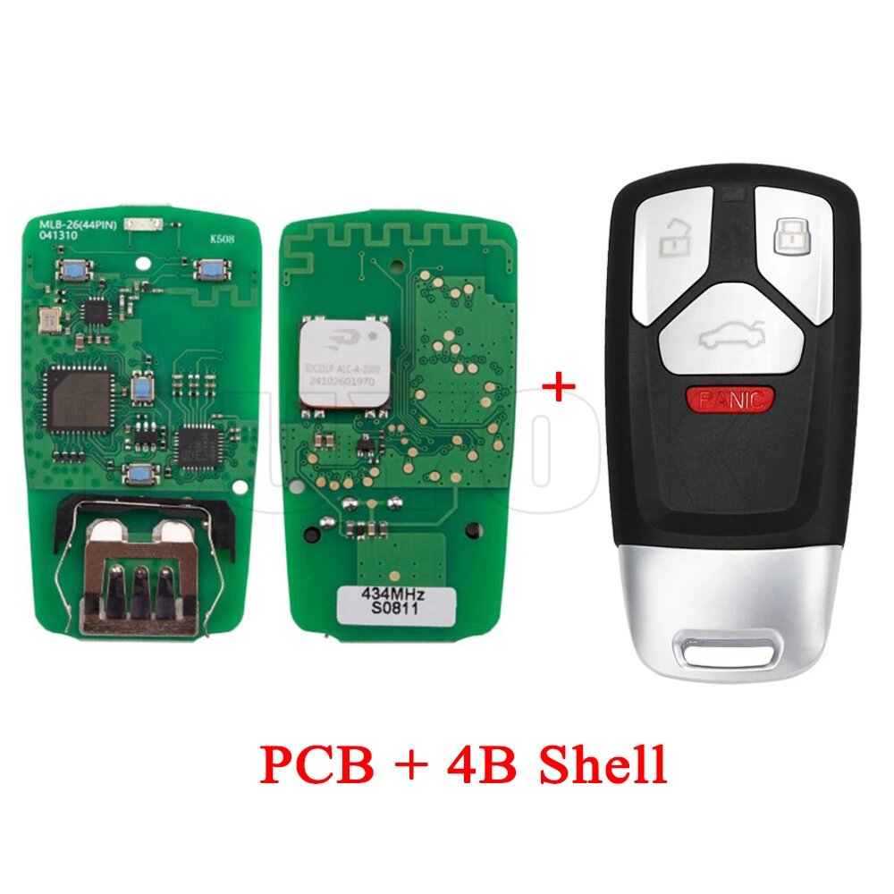 Универсальная плата PCB для смарт-пультов KEYDIY MLB08, MLB26, MLB19, MLB26 PCB with shell, 434MHZ