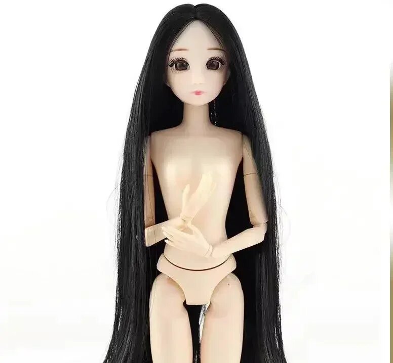 Кукла BJD 30 см, 12 суставов, черные волосы, 1/6, 3D глаза