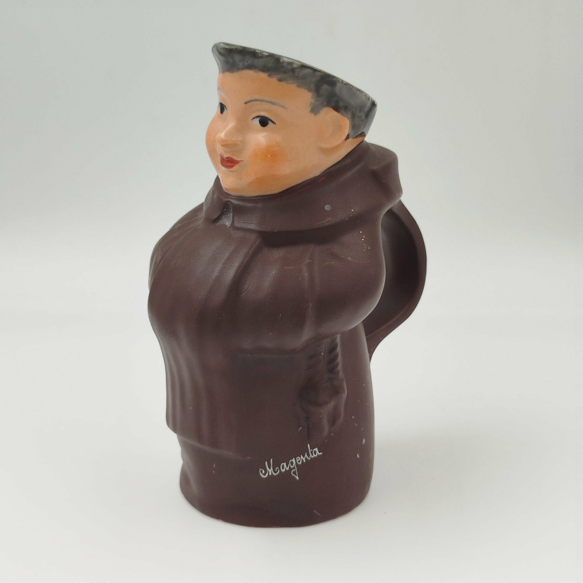 Кувшин - тоби "Монах" (миниатюрный), фарфор, роспись, Франция, 1980-2000 гг.