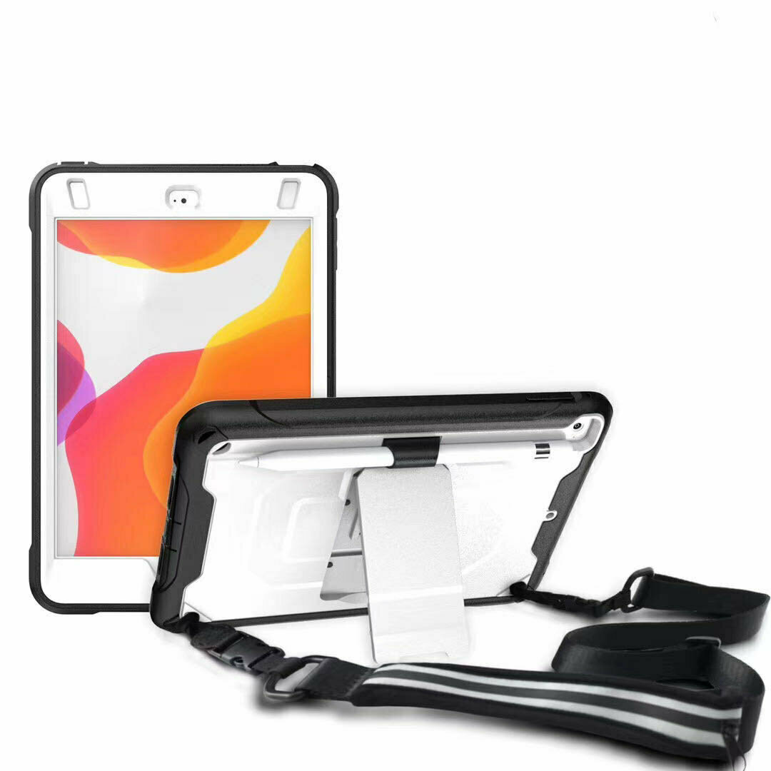 Противоударный, защитный чехол для iPad Pro 11, Shock Proof Tablet Case, черный с белым