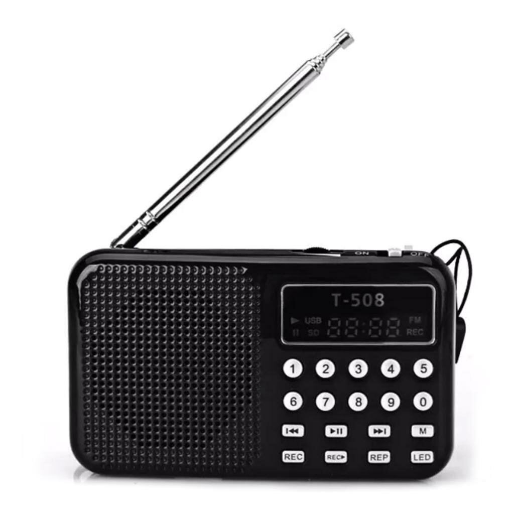 Портативное FM-радио с USB/TF и MP3, Черный