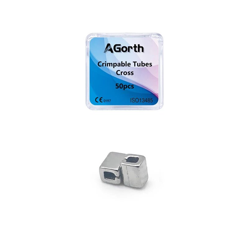 Ортодонтические крючки Agorth, металлические, 50 шт. Tube Cross