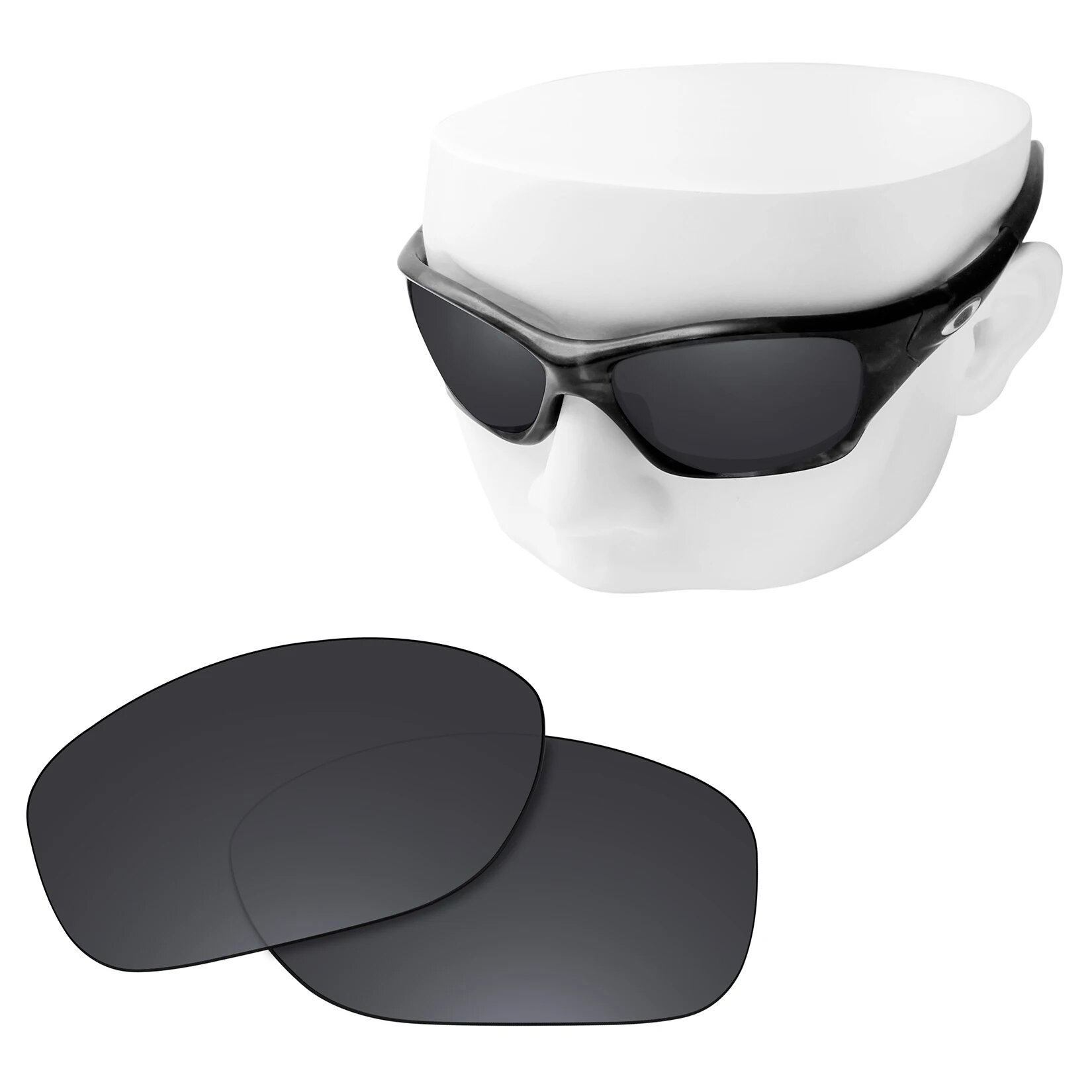 Поляризованные линзы OOWLIT для Oakley Pit Bull OO9127 Black Non-Polarized, Белый