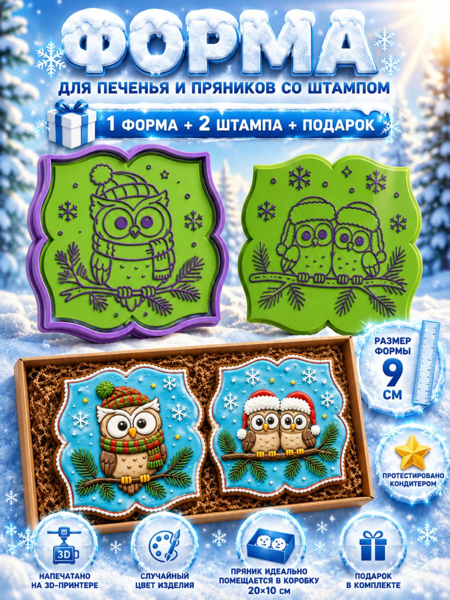 Формочка для выпечки печенья и пряников рамка