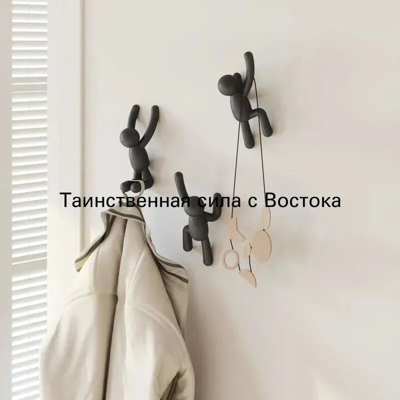 Набор крючков Umbra Buddy 3 шт, черные - оригинальный дизайн, нагрузка до 2.3 кг